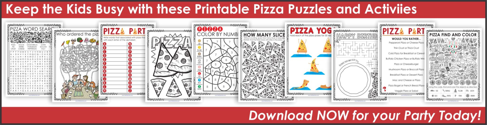 Pizza Word Search Puzzle PDF Freebie - The Pizza Calc