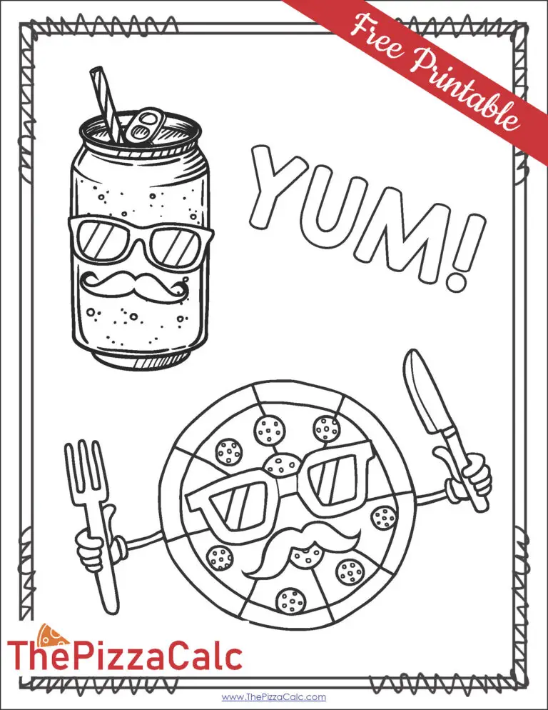 Pizza Coloring Pages - FREE Printables - The Pizza Calc