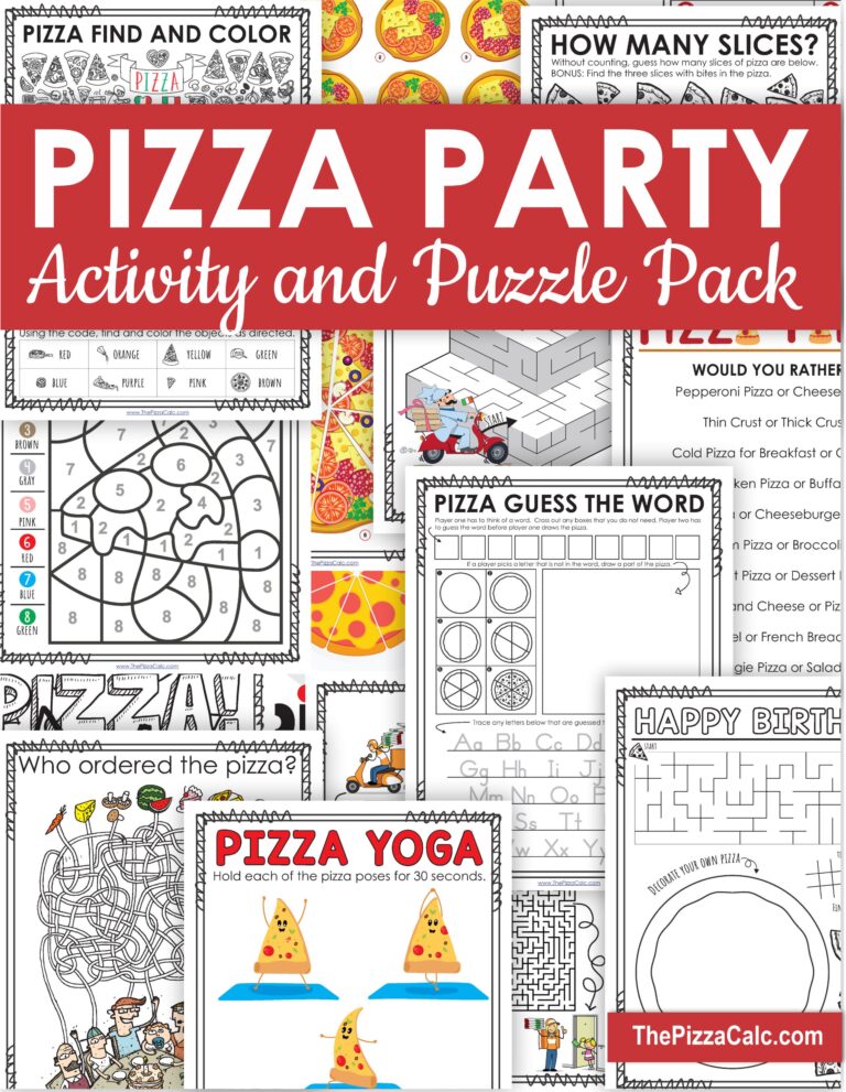 Pizza Party Activities - The Pizza Calc