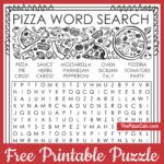 Pizza Word Search Puzzle PDF Freebie - The Pizza Calc